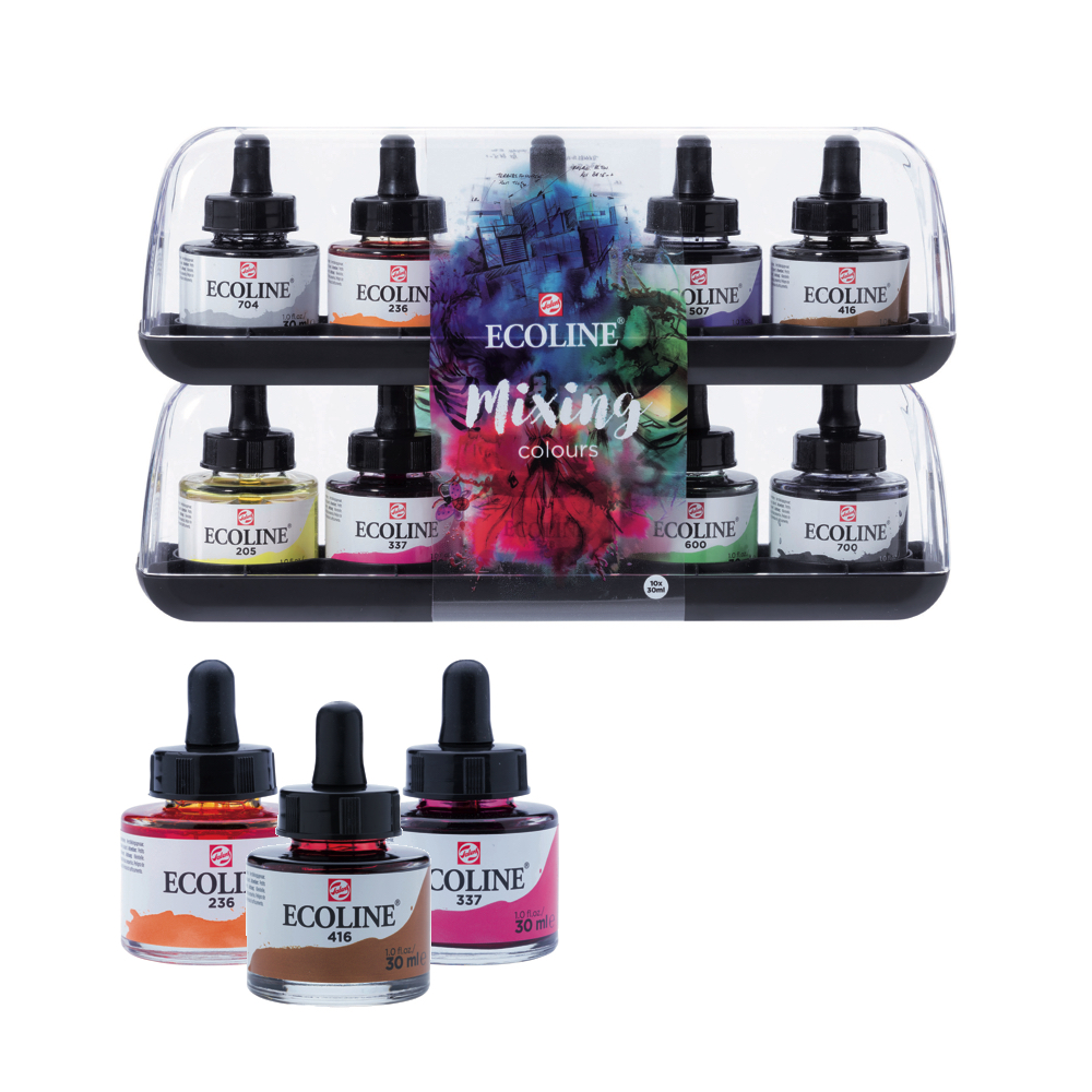 ECOLINE Wasserfarbe 10er Set Basic von Talens